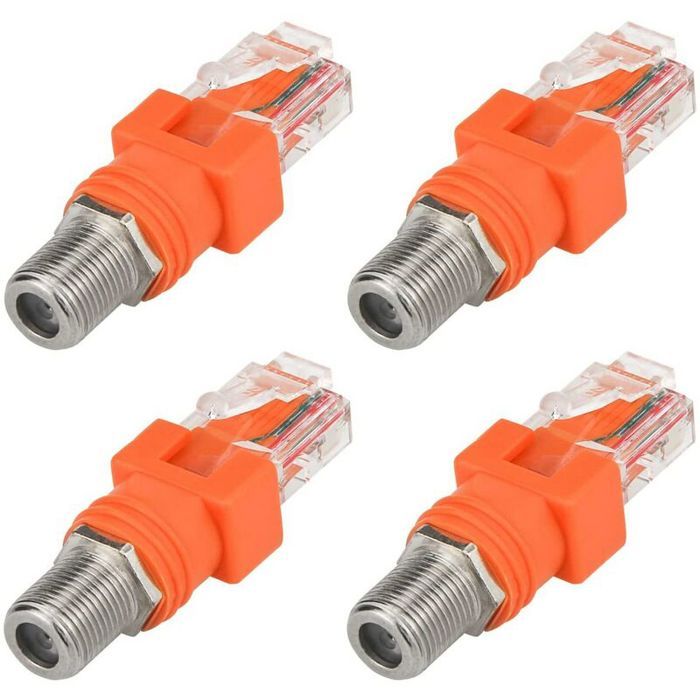 Adaptateur Coaxial Vers Ethernet Lot de 4 Convertisseurs Coaxial RF F ...