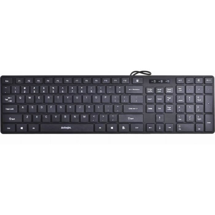 Activejet Klawiatura USB clavier QWERTY US International Noir - K ...