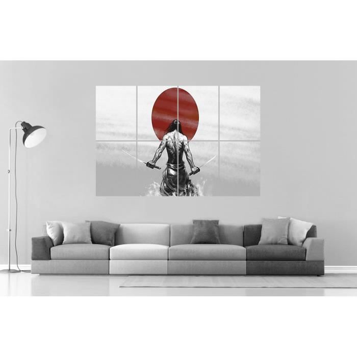 SAMOURAI GUERRIER WARRIOR JAPONAIS Wall Art Poster Grand format A0 ...