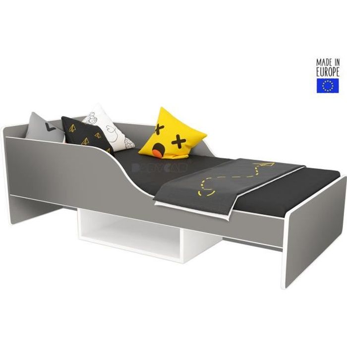 LIT ENFANT 70x140cm, AVEC MATELAS, SOMMIER & BARRE DE SECURITE – smile ...