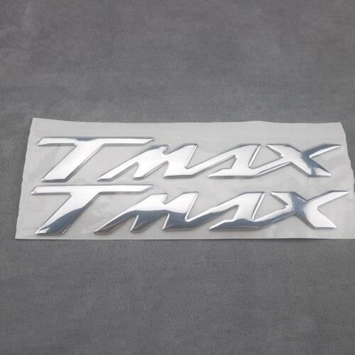Autocollant 3D en vinyle - CHROME - Badge Logo TMAX - Pour YAMAHA T MAX ...