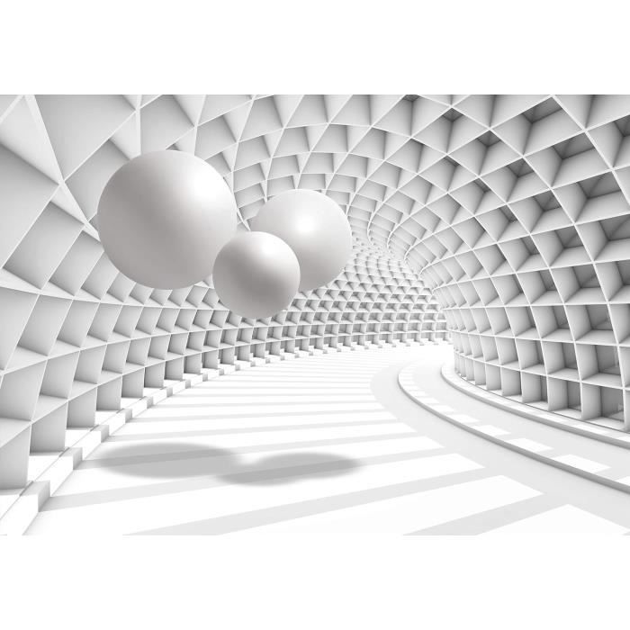 Papier Peint Intissé 3D Effet Abstrait Abstraction 250X175 Cm ...