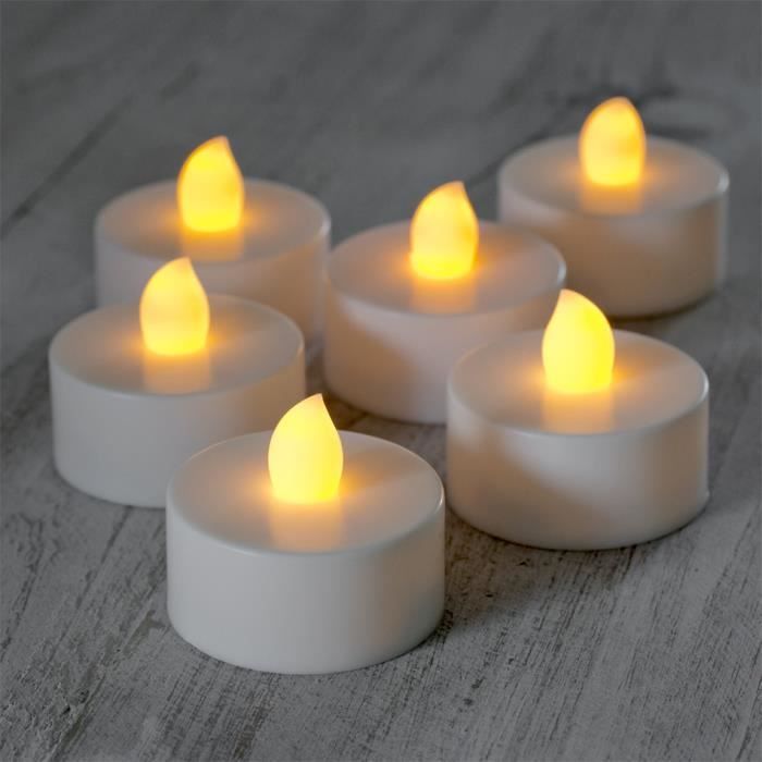 Lot de 30 Bougies Chauffe-Plat LED Flamme Vacillante à Piles - Achat / Vente bougie décorative ...