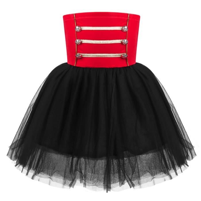 Iefiel Tutu Robe Enfant Fille Costume Ringmaster Cirque Noël Robe De