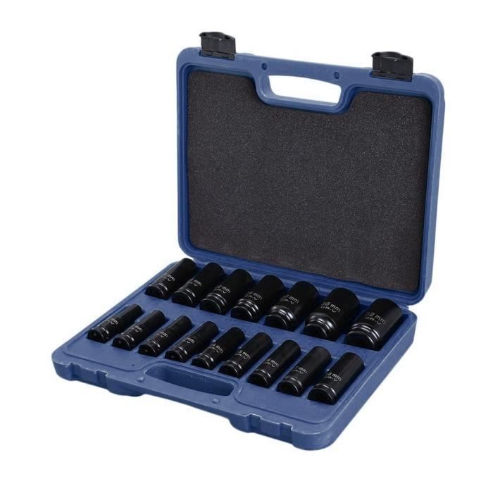 Kit de 16 pcs Jeu de douilles à choc profondes de 10 à 32 mm - outil de garage - Cdiscount Bricolage