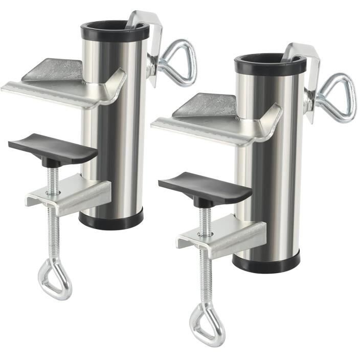 Lot De 2 Supports De Parasol Galvanisés Épais - Diamètre : 25 À 38 Mm ...