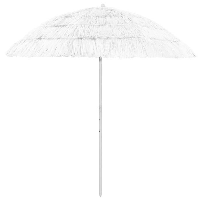 PAL-Parasol de plage Hawaii Blanc 240 cm-PAL314701 - Cdiscount Jardin