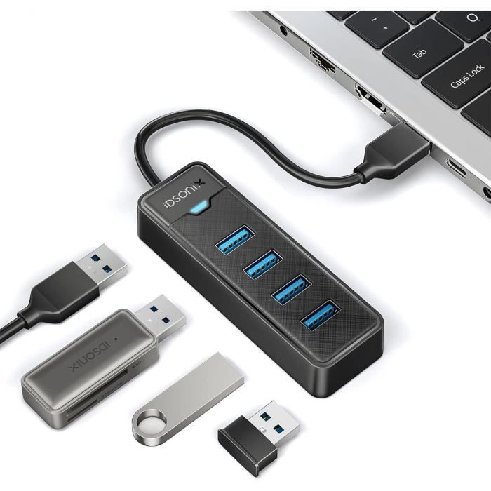 Hub Usb C Vers 4 Ports Usb 3.0 [5Gbps], Idsonix Adaptateur 4-En-1 Usb C ...