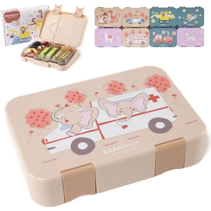 Boîte À Goûter Enfants Avec Compartiments, Bpa Free, Lunchbox, Bento ...