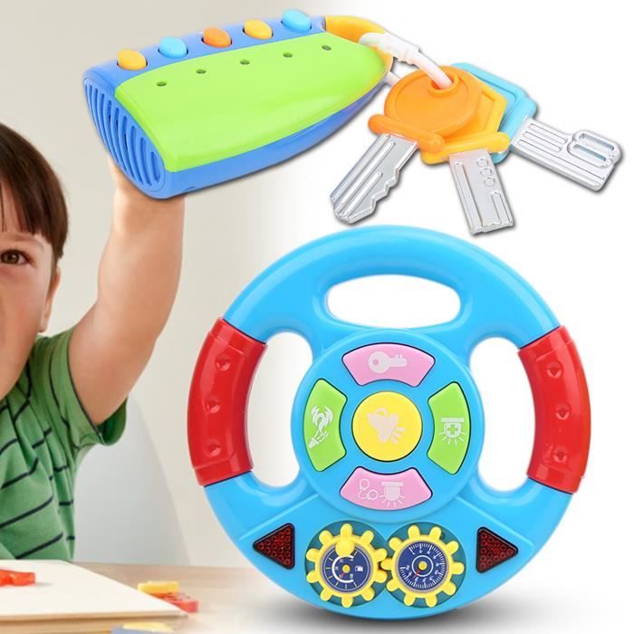 VGEBY Télécommande de jouet Volant de simulation pour enfants avec télécommande de musique à ...