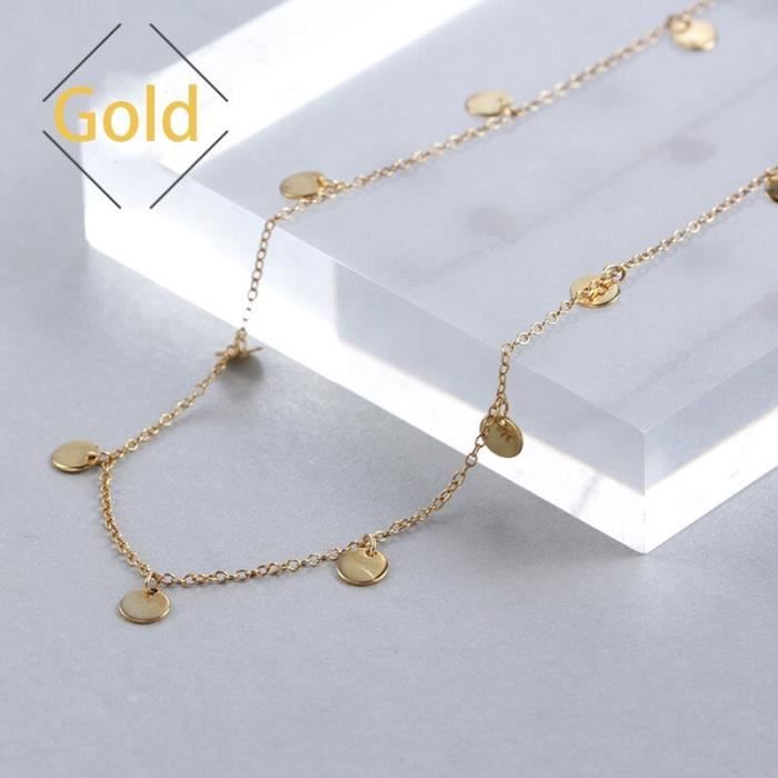 TrustDavis – collier ras du cou rond en argent Sterling 925 pour femmes ...