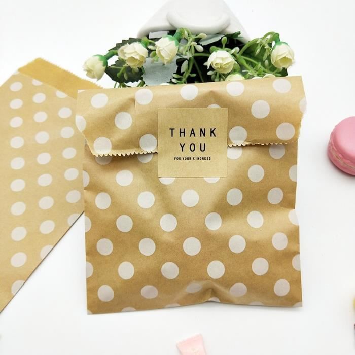 Dot A with Sticker-10x15 cm -Sac en papier Kraft 25 pièces,sacs à ...