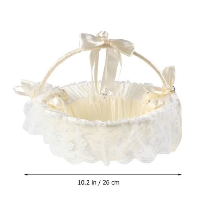 1pc panier de mariage en satin Bowknot de fleurs pour la fête cérémonie ...