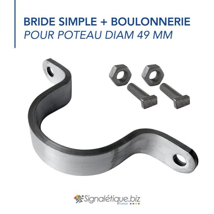 Bride de fixation pour poteau Bride simple ou double avec boulonnerie À ...