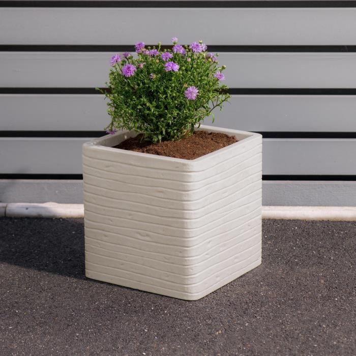 Pot de fleur - STRATA - Carré - Banbury - Ø 30.5cm x 30cm H - Couleur ...
