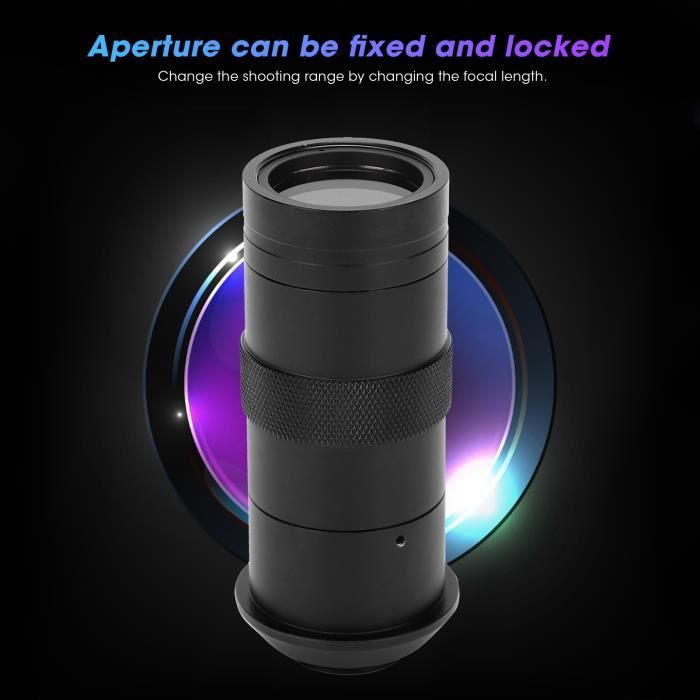 Cikonielf Lentille de microscope Objectif industriel 2MP 1080P 100 fois ...