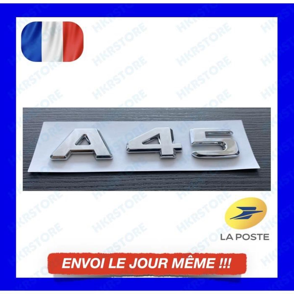 BADGE A45 A 45 Chrome Pour MERCEDES LOGO COFFRE Emblème Malle Classe A ...