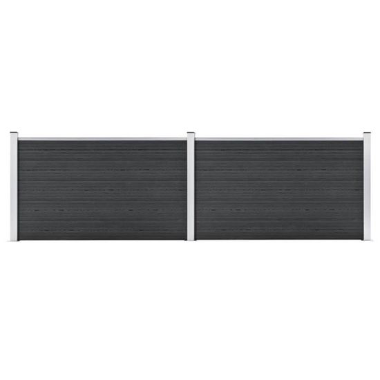 ♫8437 Clôture Classique - Clôture de jardin Brise vue Brise vue WPC 353x106 cm Gris FNCM ...