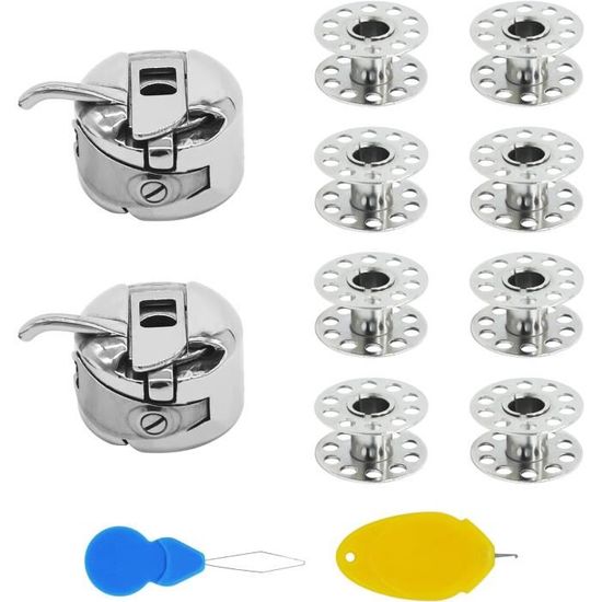 2 Canette Machine A Coudre + 8 Couture Accessoires + 2 Enfile-Aiguilles ...