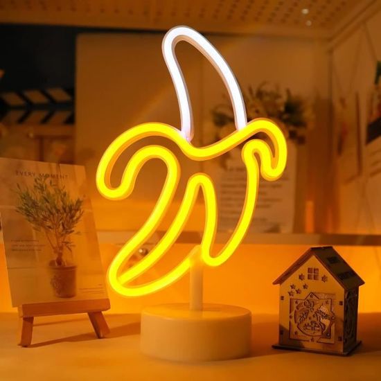 Banana Led Enseignes Néon, Banana Neon Light Art Coloré La Lampe Néon ...