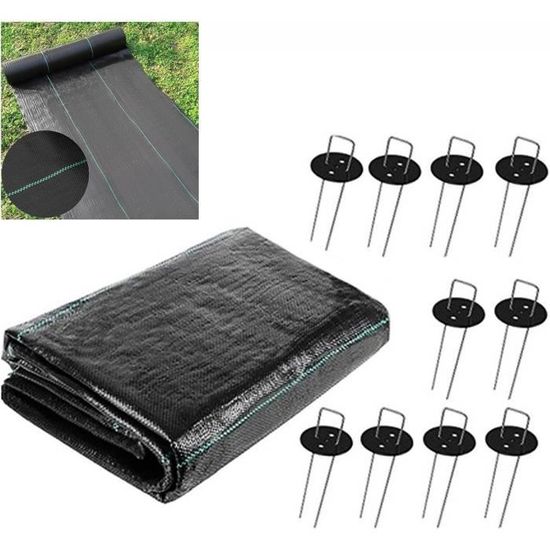 Toile De Paillage Anti-Mauvaises Herbes,Bâche Protection Sol Et Jardin ...