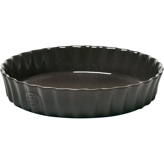 Plat À Tarte Céramique Noir Fusain 24 X 24 X 5 Cm[J555] - Cdiscount Maison