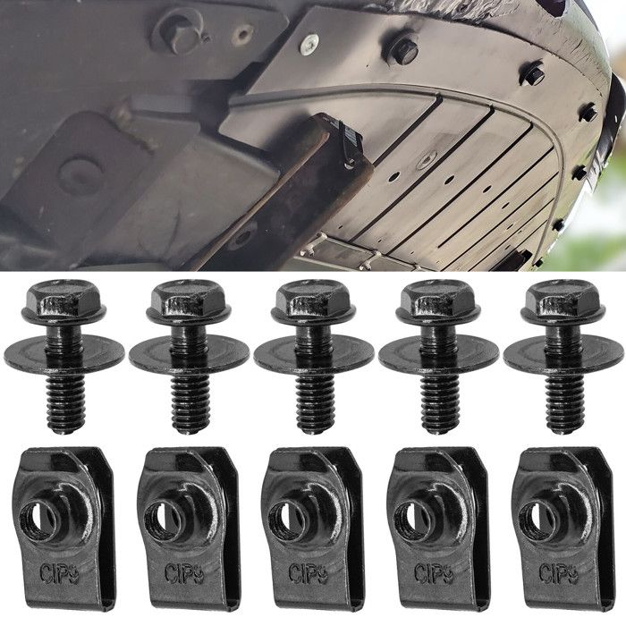 Rivet,Boulons de carrosserie de voiture et clips d'écrou en U,moteur M6 ...