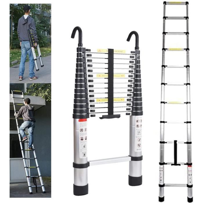 4M Echelle Télescopique Echelle Pliable Multifonction 4.4m en Aluminium ... 4M Echelle Télescopique Echelle Pliable Multifonction 4.4m en Aluminium ...