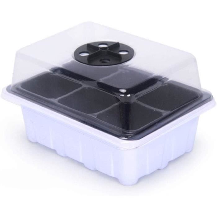 Lot De 10 Plateaux De Semis 12 Cellules Pour Serre Et Pépinières, Trous ...