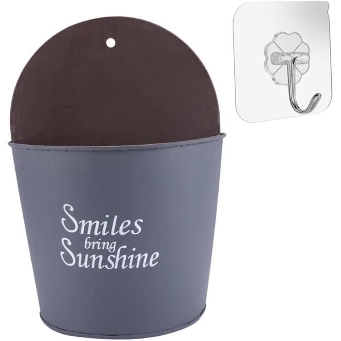 Bassin Mural En Fer Fleurs En Métal Décor Extérieur Vase À Fleur ...