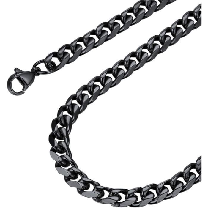 Chaîne Collier Cubaine Homme Femme De 3-6-9-12Mm En Acier Inoxydable ...