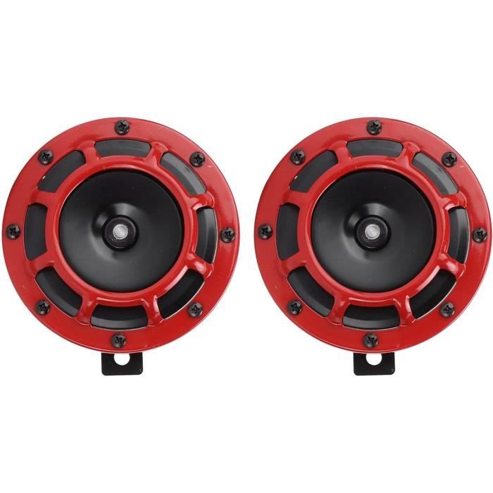 Klaxon De Voiture 12 V, Klaxon Rouge Compact Super Tone Loud Blast 139-170Db, Kit De Klaxon ...