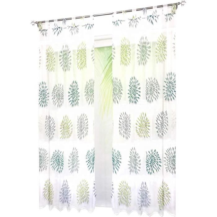 Lot De 1 Pièce Rideau Voilage Transparent Avec Motif Cercle Décoration ...