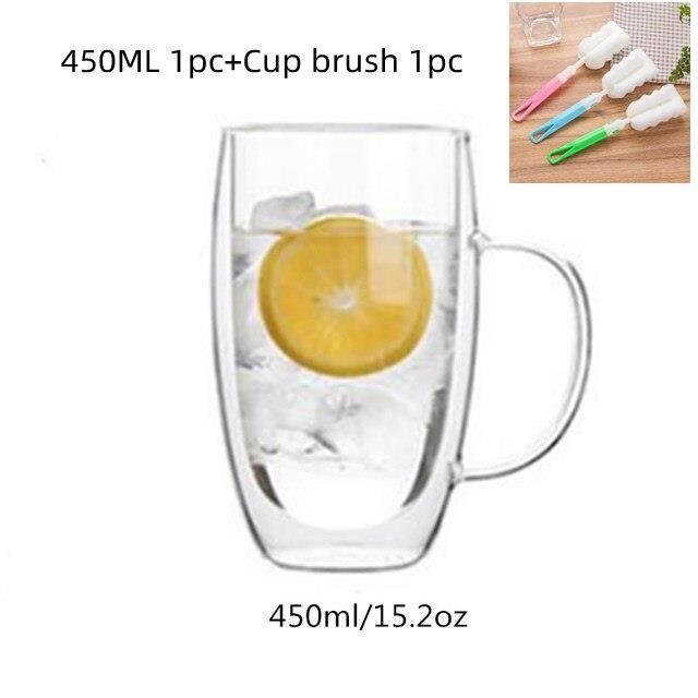 (450ml-put the cup|Ship within 24 hours)Tasse en Verre en Forme de Cœur ...