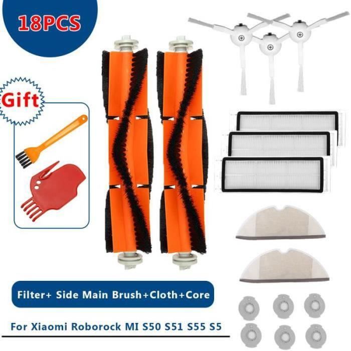 TEMPSA 18pcs Brosse Outil Pour Aspirateur Roborock MI S50 S51 S55 S5 ...