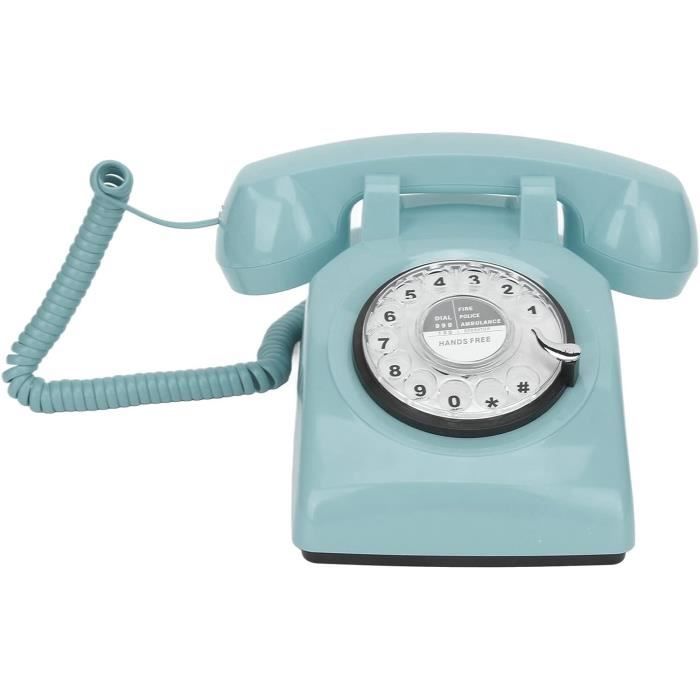 Téléphone Fixe,Téléphone À L'Ancienne Technologie Moderne Vintage Pour ...