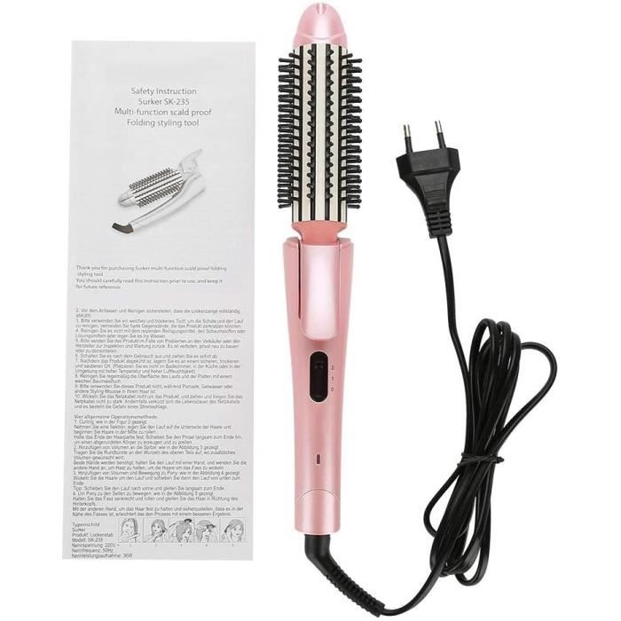 Brosse À Cheveux 35X11X6 Réglage Pliant Mini Lisseur Portable Amp Bigoudi Peigne Bâton De ...