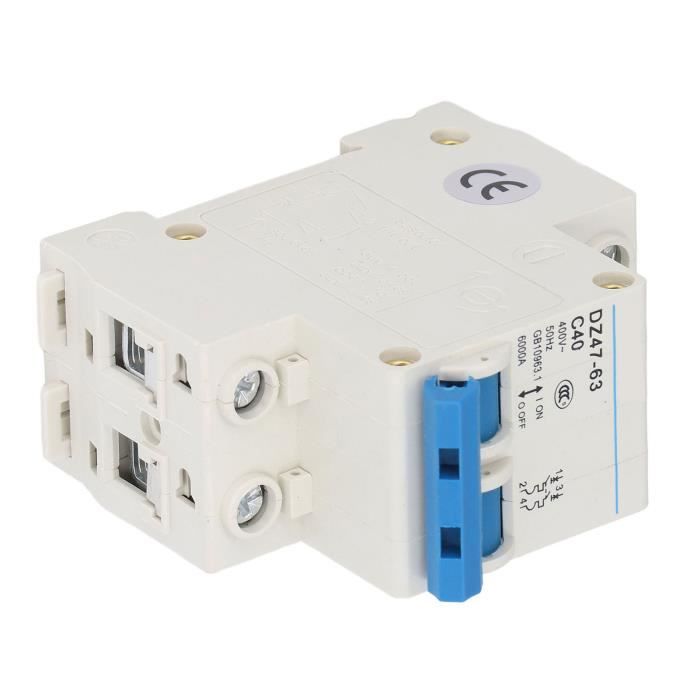 Disjoncteur miniature - EJ.LIFE - 2P - Protection contre surcharges - Installation facile ...