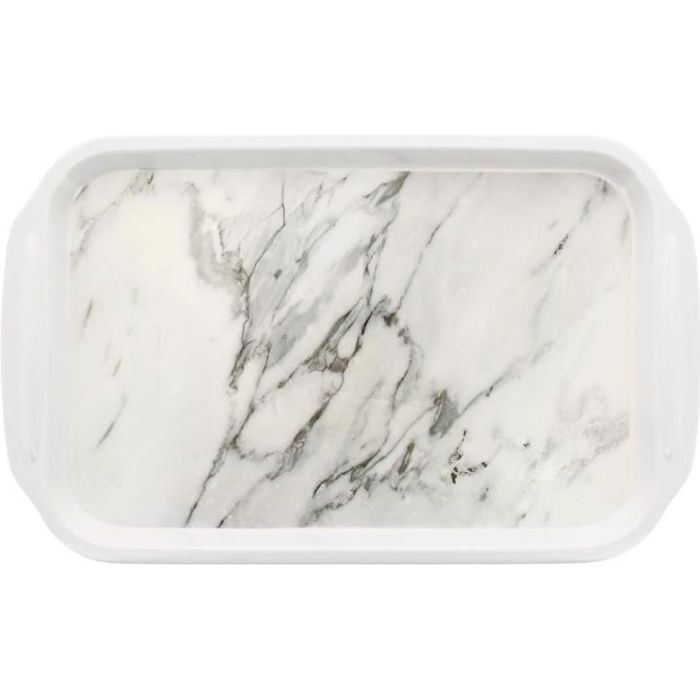 Plateau mélamine 51 x 32cm motif marbre 12,000000 Aléatoire - Cdiscount ...