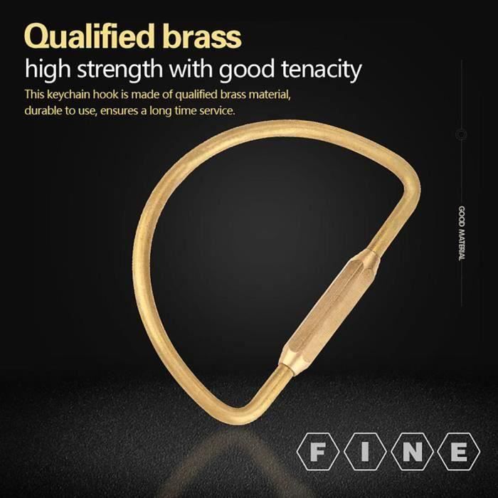 Fanguo-crochet de porte-clés en laiton Serrure à vis en laiton ...