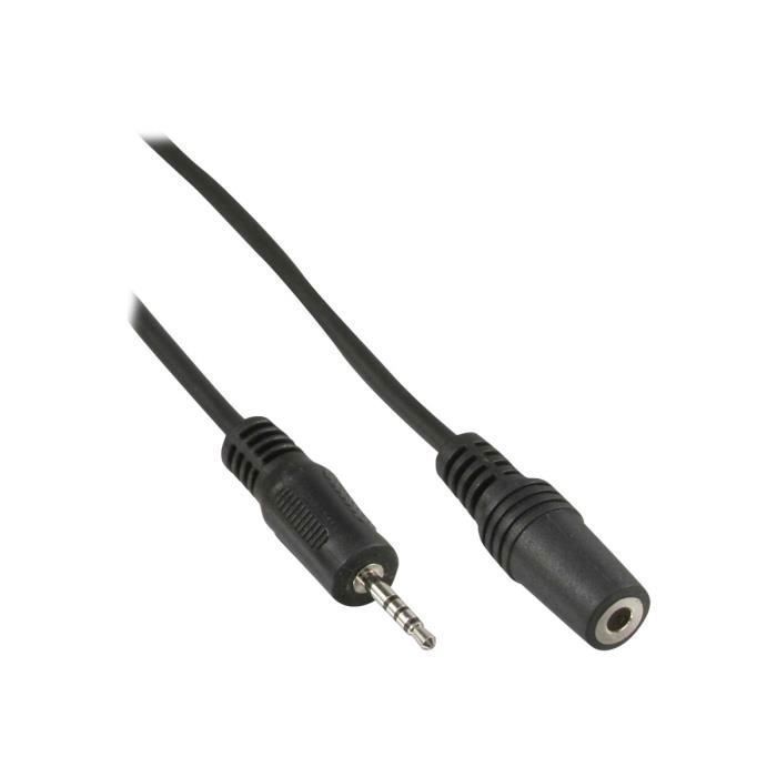 InLine Câble audio jack micro 4 pôles (M) pour mini jack 4 pôles (F) 3 ...