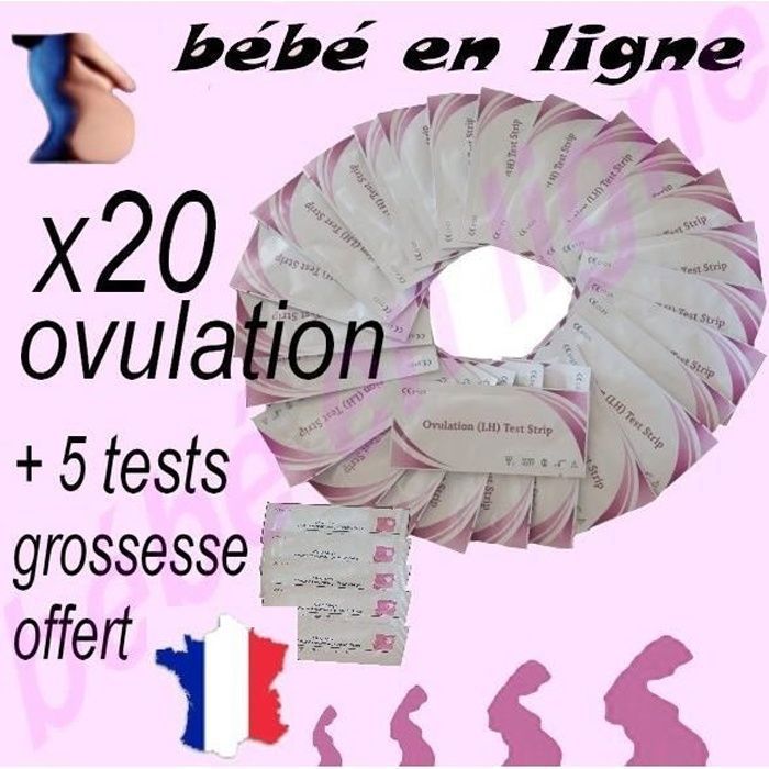 20 tests d'ovulation et 5 de grossesse , sensible résultat rapide ...