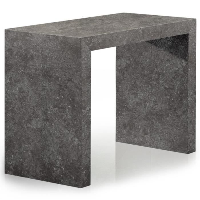 Console Extensible "castle" 50-200cm Béton - Paris Prix - Cdiscount Maison