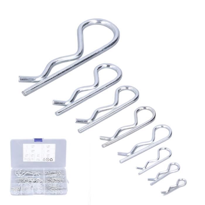 Qiilu pince fendue 125 pièces goupille fendue Kit R Type B épingle à ...