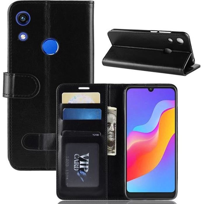 Étui Honor 8A, Housse en Cuir Portefeuille de Cartes Haute Qualité Flip ...