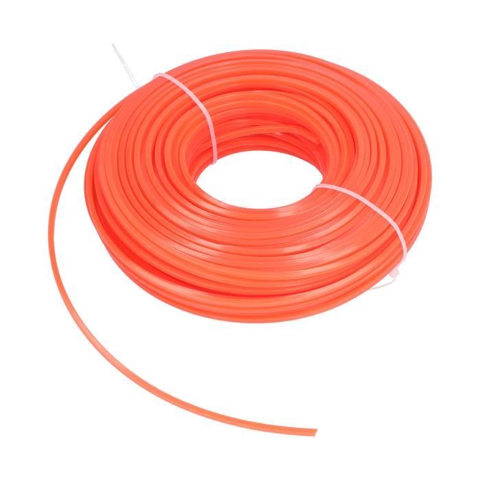 Ligne de coupe pour tondeuse à gazon VGEBY - Fil en nylon 50m - Résistant pour débroussailleuse ...