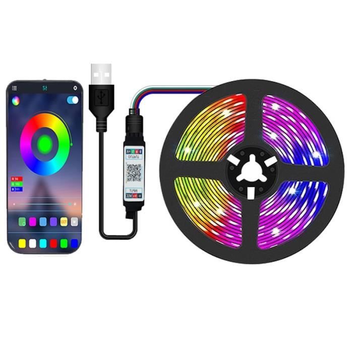 BANDE LED,Bluetooth APP-0.5m--Bandes Led 2835 USB, Bluetooth, pour mur ...