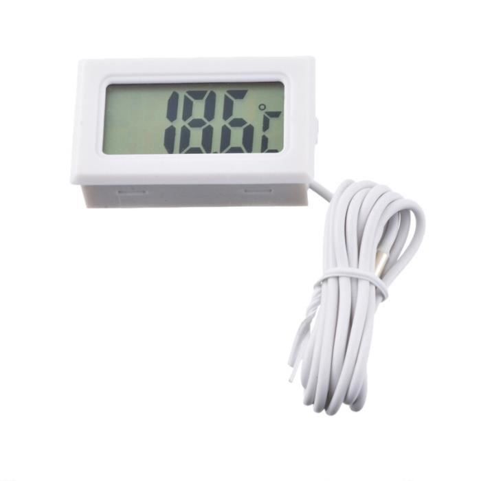 Thermomètre numérique,White 1M--Thermomètre et hygromètre numérique ...
