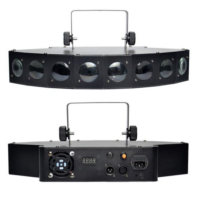 8 Têtes RGBW LED Faisceau Projecteur Lampe DMX Projecteurs Mobiles Pro ...
