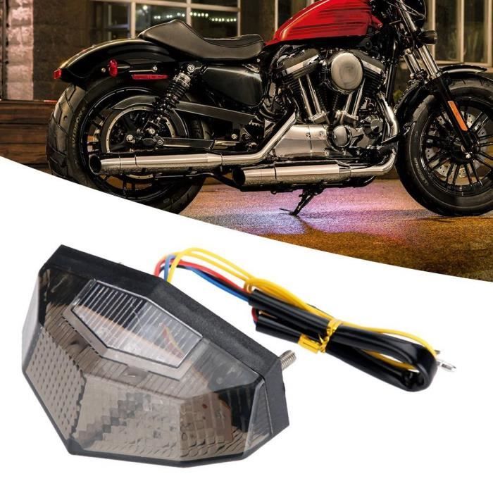 Hililand Feu arrière à LED pour moto Moto modifiée LED feu arrière ...